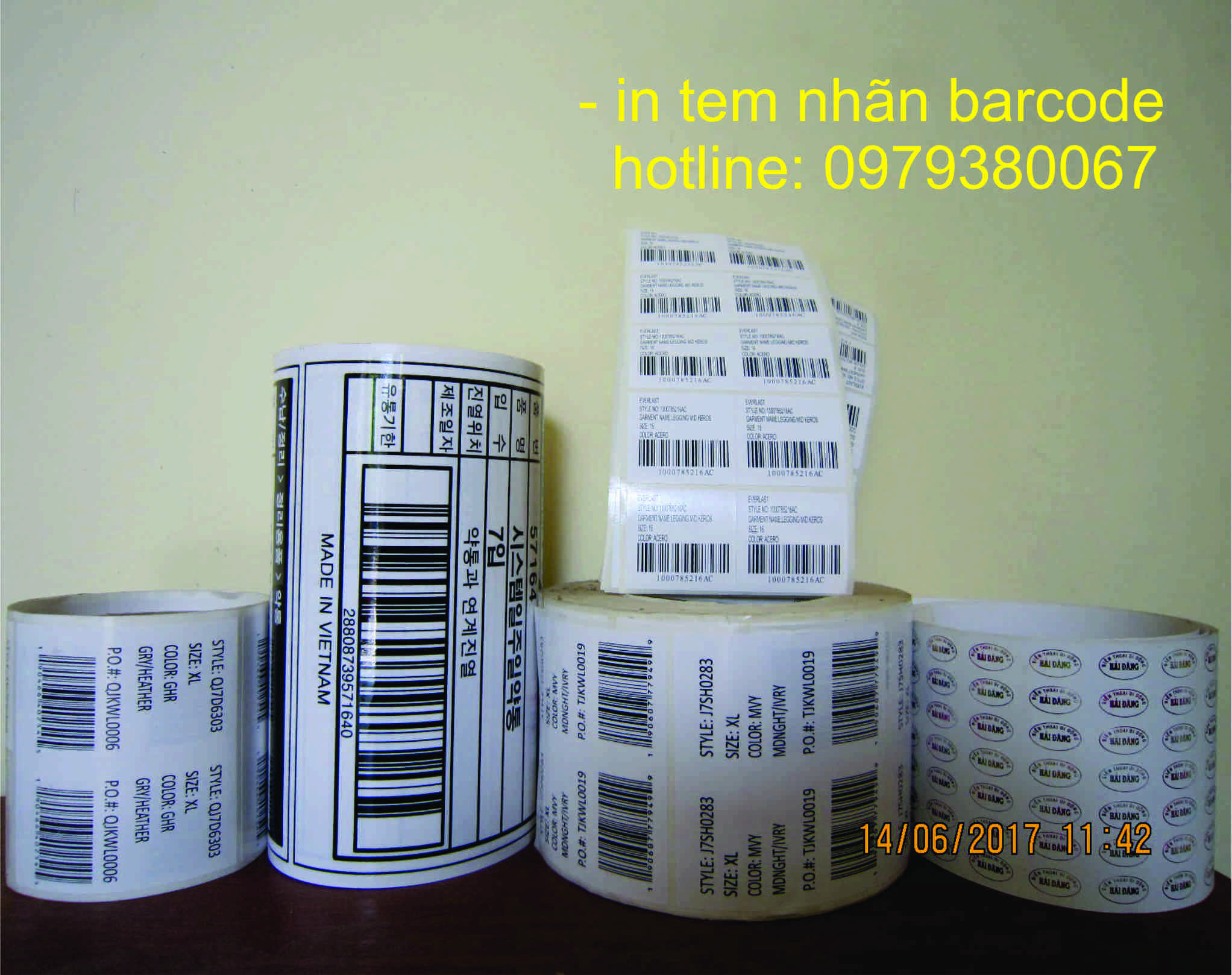 In tem nhãn decal dạng cuộn